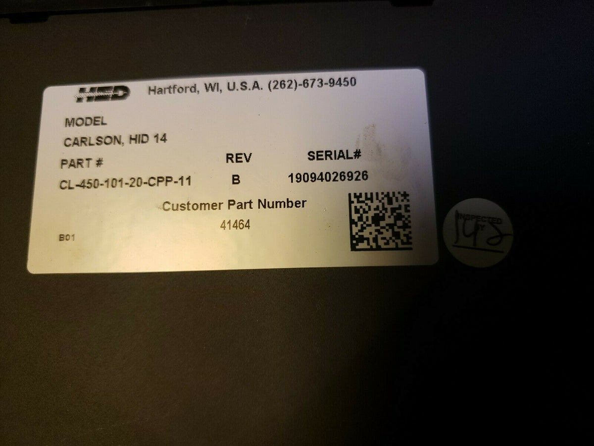 HED CL-450-101-20-CPP-11, 41464, CARLSON, HID 14 PROGRAMMABLE PROCE...