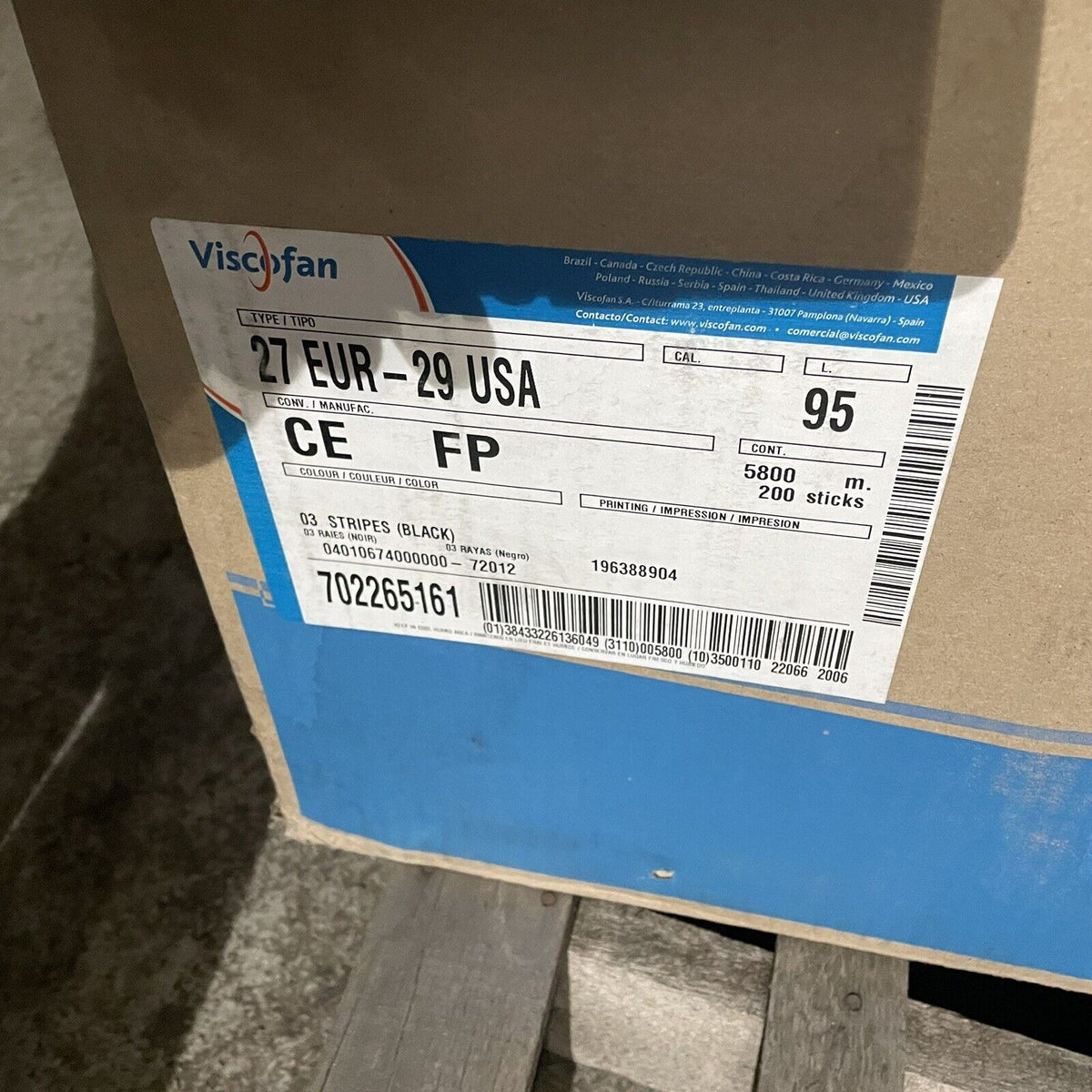 VISCOFAN CELLULOSE CASING, MEAT GRINDER STUFFER, 27 EUR - 29 USA, 5...