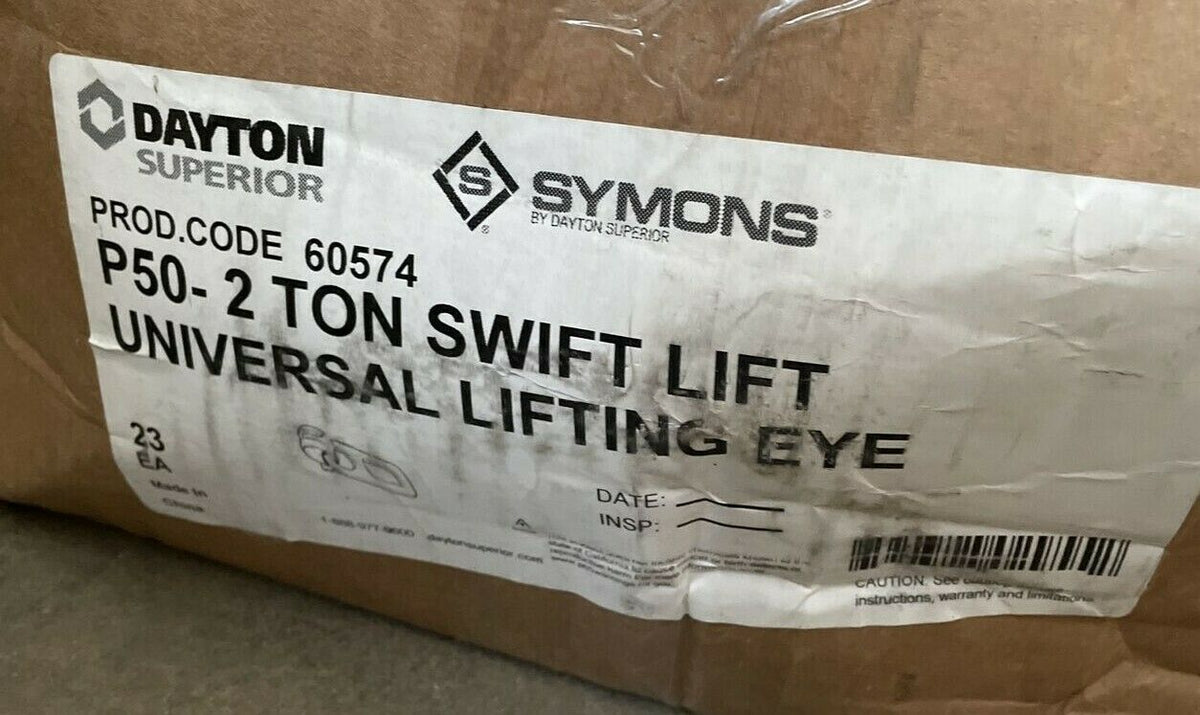 DAYTON SUPERIOR P50 2 TON SWIFT LIFT UNIVERSAL LIFTING EYE 60574 (2...