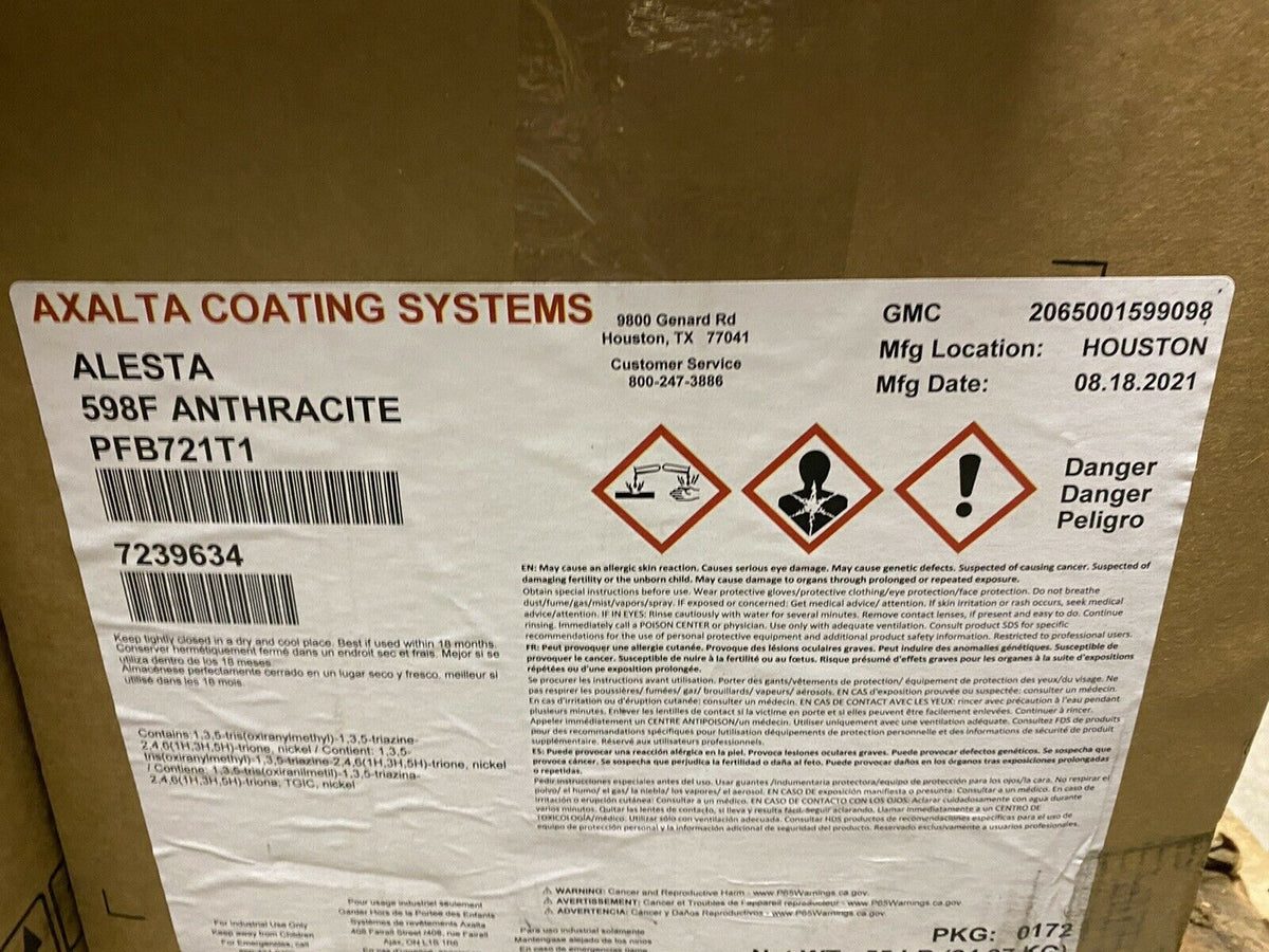 BRAND NEW 598F Axalta Powder Coatings SYSTEMS ALESTA USA - ANTHRACI...