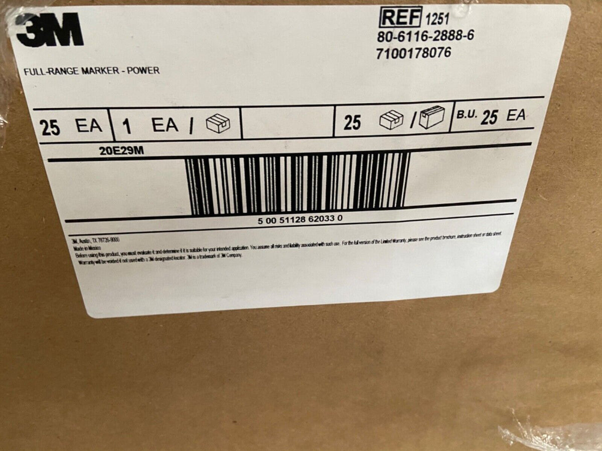 (Nuevo) (Caja De 25) 3M 1251-XR / Identificación Poder Alcance Comp...