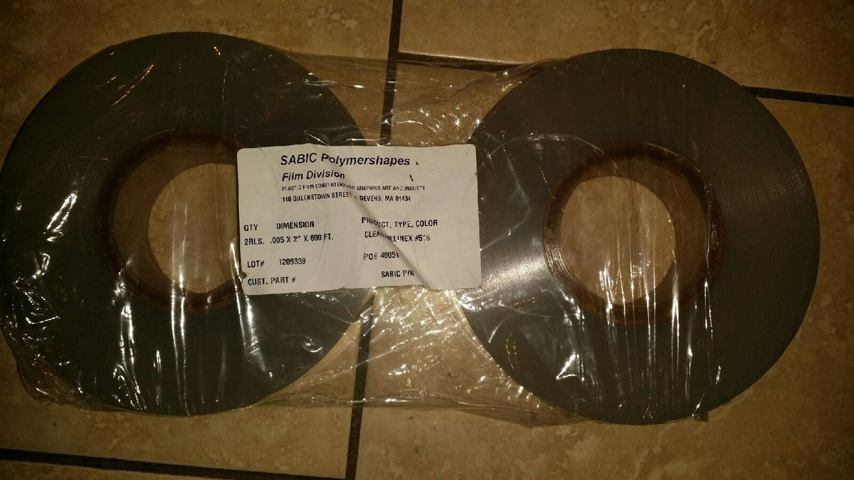 CLEAR MELINEX 516 FILM (2) ROLLS .005 X 2" X 600 FEET SABIC PO...