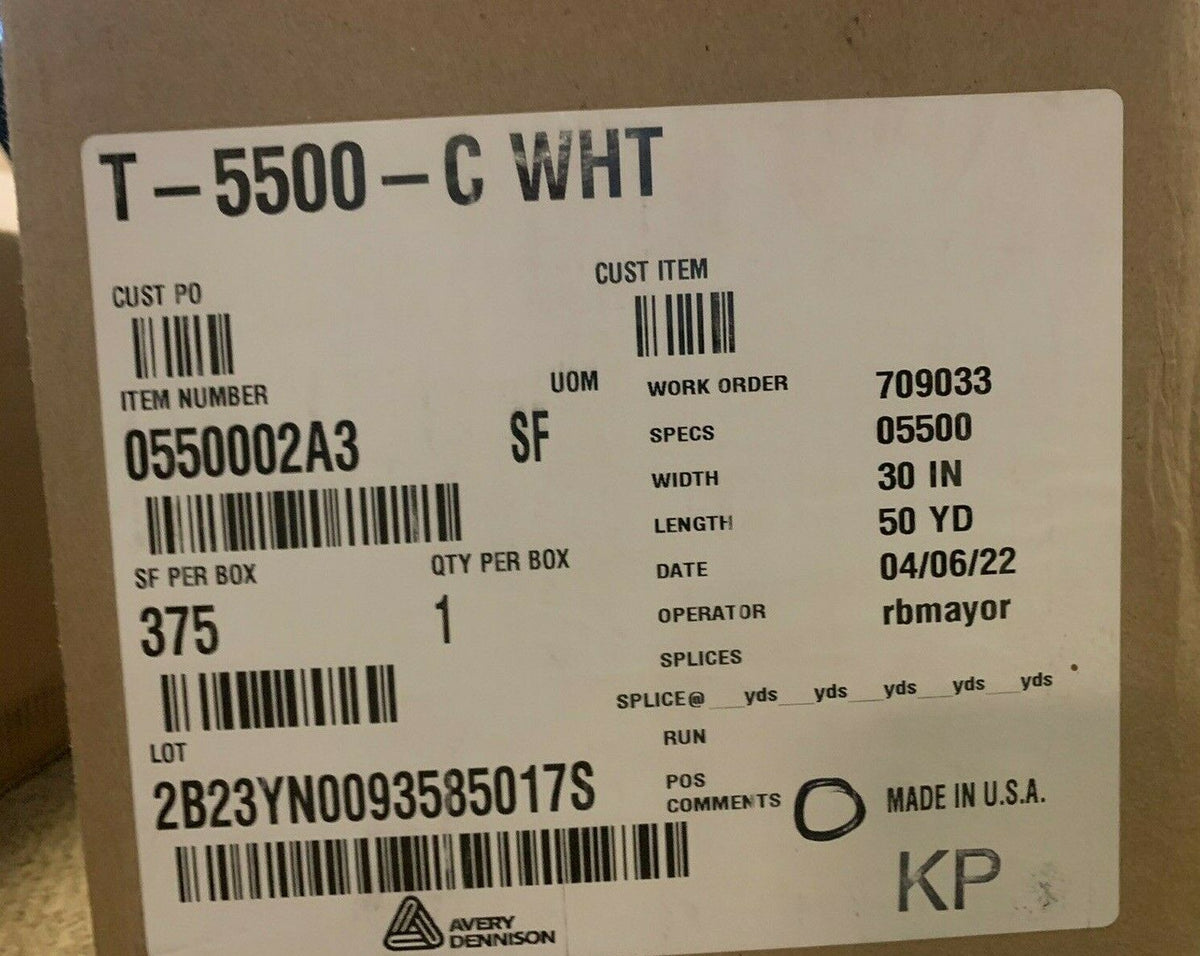 NEW Avery Dennison 30" T-5500-C High-Gloss Retroreflective Fil...