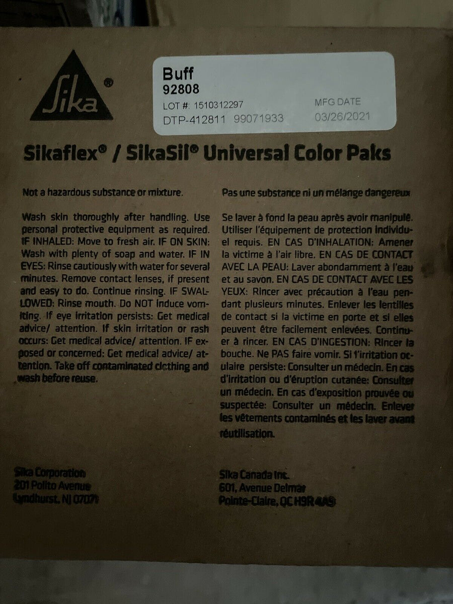 (16) SIKA / SIKASIL UNIVERSAL COLOR PAKS BUFF 92808 | Mega Mart War...