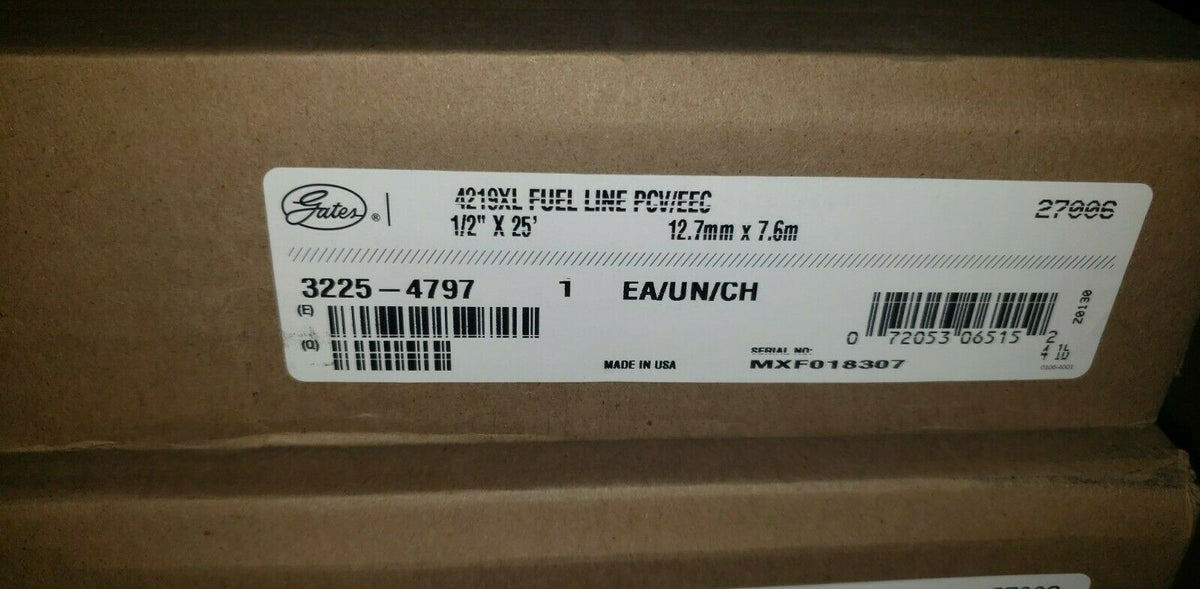 GATES 3225-4797, 4219XL FUEL LINE PCV/EEC 1/2" X 25' | Meg...